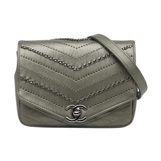 Chanel Pre-owned Small Chevron Data Center Envelope Flap Bag - - Pre-owned - Damen - Grau - ONE SIZE