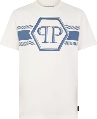 Philipp Plein Round Neck T-Shirt Hexagon Line