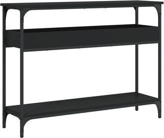 vidaXL Table console avec étagère noir 100x29x75 cm bois dingénierie Vidaxl