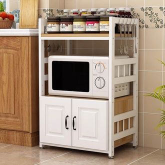 Generic Küchenregal, Mikrowellen Regal im Landhausstil, Bodenstehendes Vorratsregal for Elektrogeräte, Geschirr, Geschirr