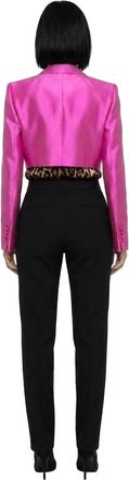 Dolce & Gabbana Womens Fuchsia Silk Blazer Clothing