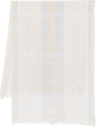 PESERICO Femme, Accessoires, Multicolore, Taille: ONE Size Checked Fringed Scarf