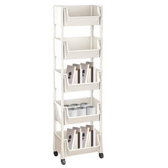 Generic Rollender Buchwagen,Rollende Wagen Kinder | Mehrschichtige Buchaufbewahrung Rollwagen - Kleine Zimmer Räume Spielzeug Snacks Veranstalter Schlafzimmer