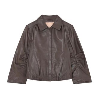 Gustav Jenna Lederjacke - - Jackets - Damen - Braun - XS