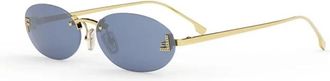 Fendi First Crystal Sonnenbrille - - Accessories - unisex - Gelb - 54 MM