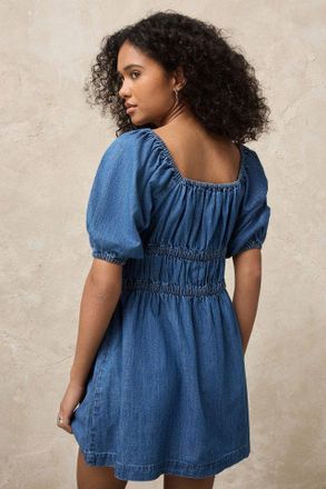 Next Jeanskleid Denim-Minikleid mit Puff&auml;rmeln (1-tlg)