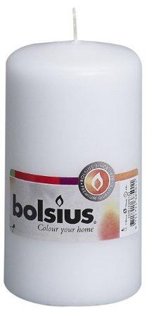 Bolsius Lot de 8 bougies pilier de qualit&eacute; - 130 x 70 mm - Blanc