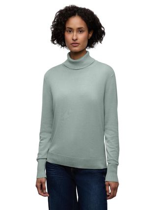 Street One Damen 3015549 Basic Rollkragen Pullover, Nile Blue, 34 EU
