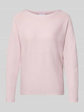 Comma Strickpullover aus Viskose-Mix mit Rundhalsausschnitt