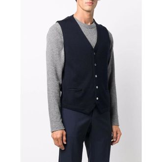 La Fileria Virgin Wool Vest - Blue