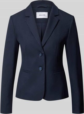 More & More Slim Fit Blazer aus elastischem Viskose-Mix mit Knopfleiste