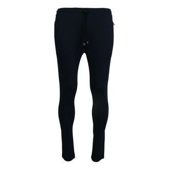 Dolce & Gabbana Homme, Pantalons, Bleu, Taille: XS Pantalon de jogging d&eacute;contract&eacute; bleu