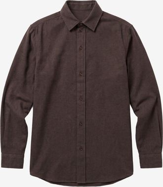 Knowledge Cotton Apparel Damen vegan Hemd Vega Relaxed Flanell Chocolate Torte