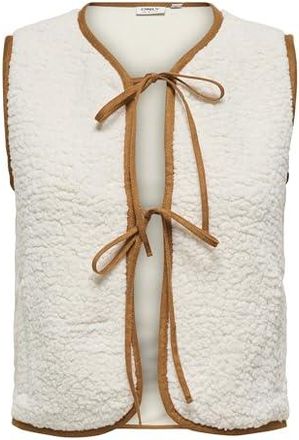 Only Onlagate S/L Teddy Vest SWT, Bouleau, XS Femme