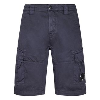 C.P. Company C.p. Company, Homme, Shorts, Bleu, Taille: M Bermuda Cargo In Satin Stretch
