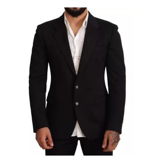 Dolce & Gabbana Schwarzer Slim Fit Blazer - - Jackets - Herren - Schwarzk - S