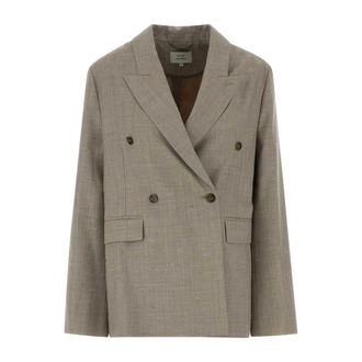 Loulou Studio Femme, Vestes, Gris, Taille: 38 FR Norma Double-Breasted Jacket