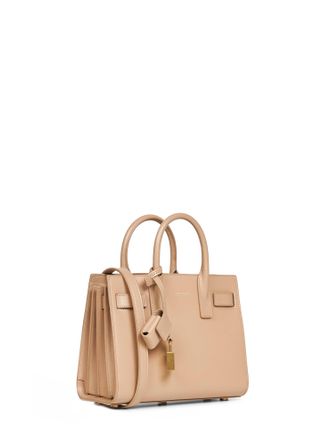 Saint Laurent Womens Handbag Sac De Jour Nano Clear Beige Calfskin Handbags Hand Bags