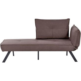 Beliani Rechtsseitige Chaiselongue ROCAMADOUR Stoff Braun