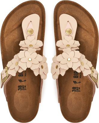 Birkenstock Zehentrenner Birkenstock Gizeh Flowers 1029304 Rosa