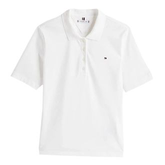 Tommy Hilfiger Femme, Tops, Blanc, Taille: 40 FR Reg Pique Polo