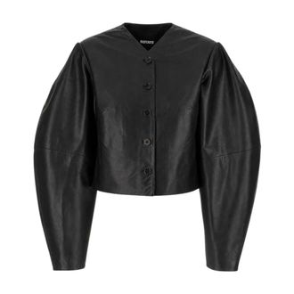Rotate Rotate Birger Christensen, Femme, Vestes, Noir, Taille: 36 FR Veste en cuir