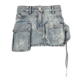 The Attico Femme, Jupes, Bleu, Taille: W27 Fay Cargo Short Skirt