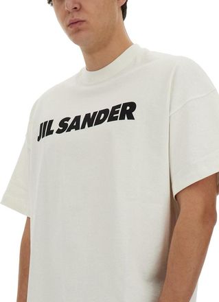 Jil Sander Printed Cotton T-Shirt - White