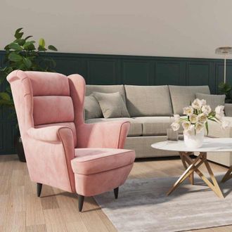 vidaXL Sessel Rosa Samt - Vidaxl