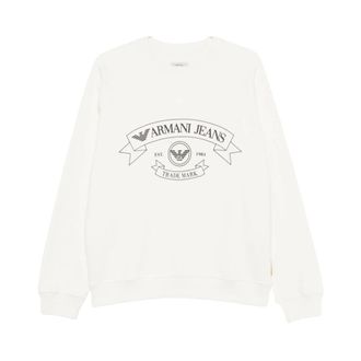 Emporio Armani Logo-Print Crewneck Sweatshirt - - Sweatshirts & Hoodies - Herren - Wei&szlig; - M
