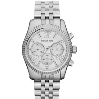 Michael Kors Femme, Accessoires, Gris, Taille: ONE Size Montre pour femme en acier inoxydable, couleur argent