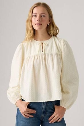 Levi's Chemise Manche Longue Josephine Holiday - Femme - Beige / Whisper White Dobby - XS
