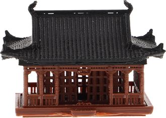 BESPORTBLE Chinesische Miniatur Pavillonfigur aus Kunststein Zen Garten Dekoration Kleine Pagodenstatue 6X45cm f&uuml;r B&uuml;ro und Wohnraum Mikrolandschaften