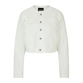 HUGO BOSS Femme, Vestes, Blanc, Taille: 46 FR Veste en jean