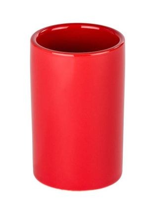 WENKO Wenko 19270100 Zahnputzbecher Polaris Red - Keramik, &oslash; 7.5 x 11.5 cm, rot