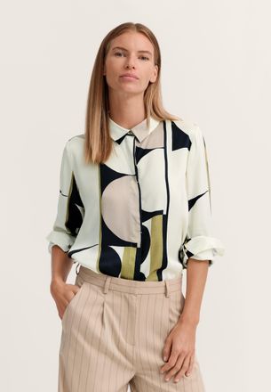 Bugatti Damen Hemdbluse mit verdeckter Knopfleiste