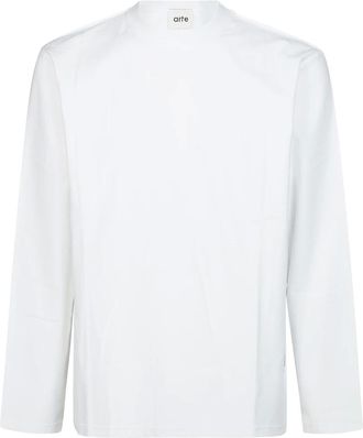 Arte Homme, Tops, Blanc, Taille: M Reversible Label Longsleeve