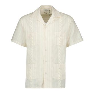 Dr&ocirc;le de Monsieur Kubanisches Beiges Hemd mit Texturierten Streifen - - Shirts - Herren - Beige - S