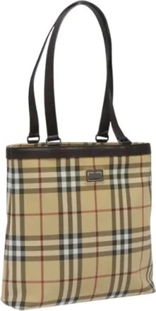 Burberry Pre-owned Cuir sacs-main - Femme - Pre-owned - Beige - Taille: ONE Size