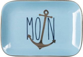 Gift Company Love Plates, Deko-Teller M, Porzellan, Moin, blau, 15,5x2x10,5cm