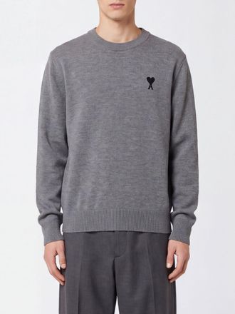 Ami Pull ras du cou en laine avec logo Ami de Caur brod&eacute;