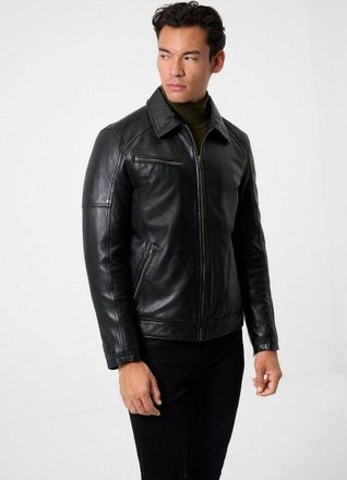 Ricano Lederjacke Claude Lamm-Nappa Lederjacke mit Polokragen