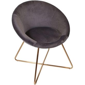 The Home Deco Factory The Home Deco Factory - Fauteuil de salon en velours Karl