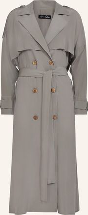 Helene Galwas Trenchcoat Aus Seide Feline gruen