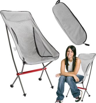 Generico Klappstuhl f&uuml;r Camping, zusammenklappbar, leicht, f&uuml;r Camping, Wandern, Picknick, Terrasse, Balkon, Garten, Rucksacktouren und Gartenbereich