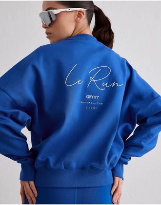 Aim'n Le Run - Sweat de course - Azur-Bleu