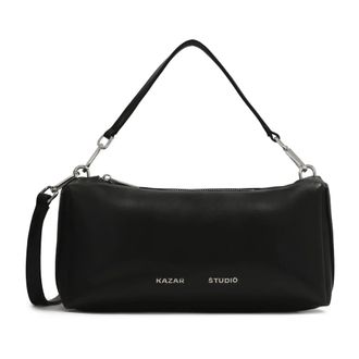 Kazar Verl&auml;ngerte schwarze weiche Lederhandtasche - - Bags - Damen - Schwarzk - ONE SIZE