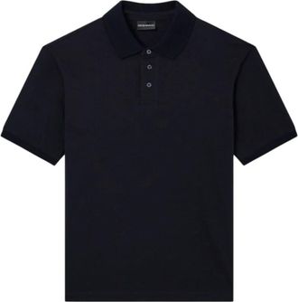 Emporio Armani Slim-Fit Jersey-Polohemd mit Allover-Jacquard-Adler - - Tops - Herren - Schwarzk - S