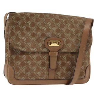 Ferragamo Sac bandouli&egrave;re en daim Pre-owned - Femme - Pre-owned - Beige - Taille: ONE Size