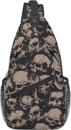 Generic Cr&acirc;nes En Col&egrave;re Grunge Vintage Sac &Agrave; Bandouli&egrave;re Multifonctionnel Pochette Epaule Antivol Sac Banane Pour Randonn&eacute;e Voyage Homme